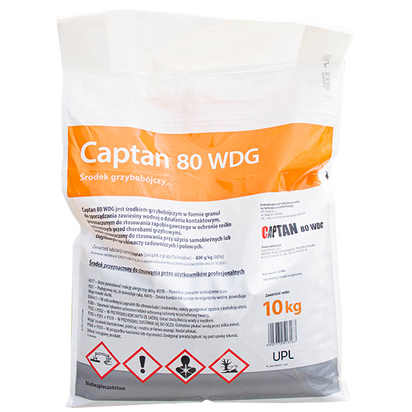 Captan 80 WDG 10KG | Środki ochrony roślin dla użytkowników profesjonalnych \ Fungicydy | Sklep ...